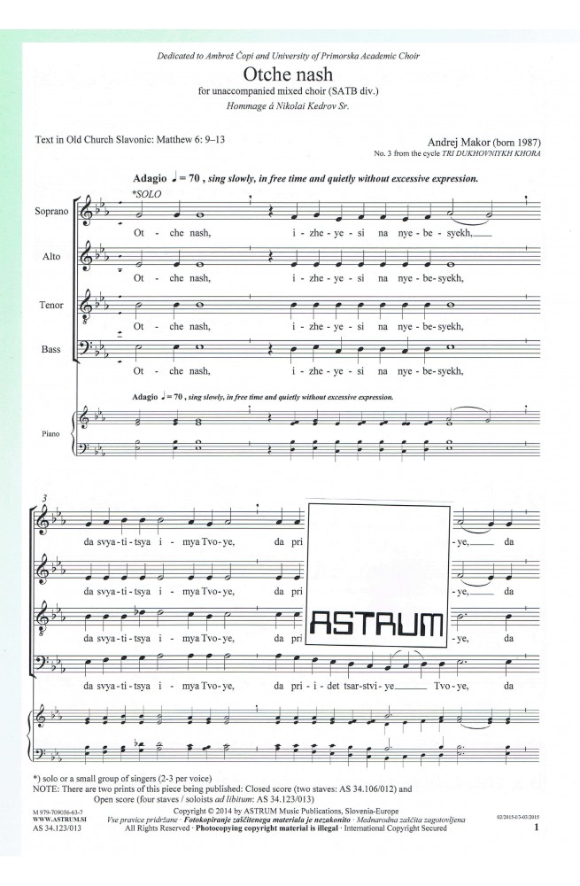Otche nash (SATB)